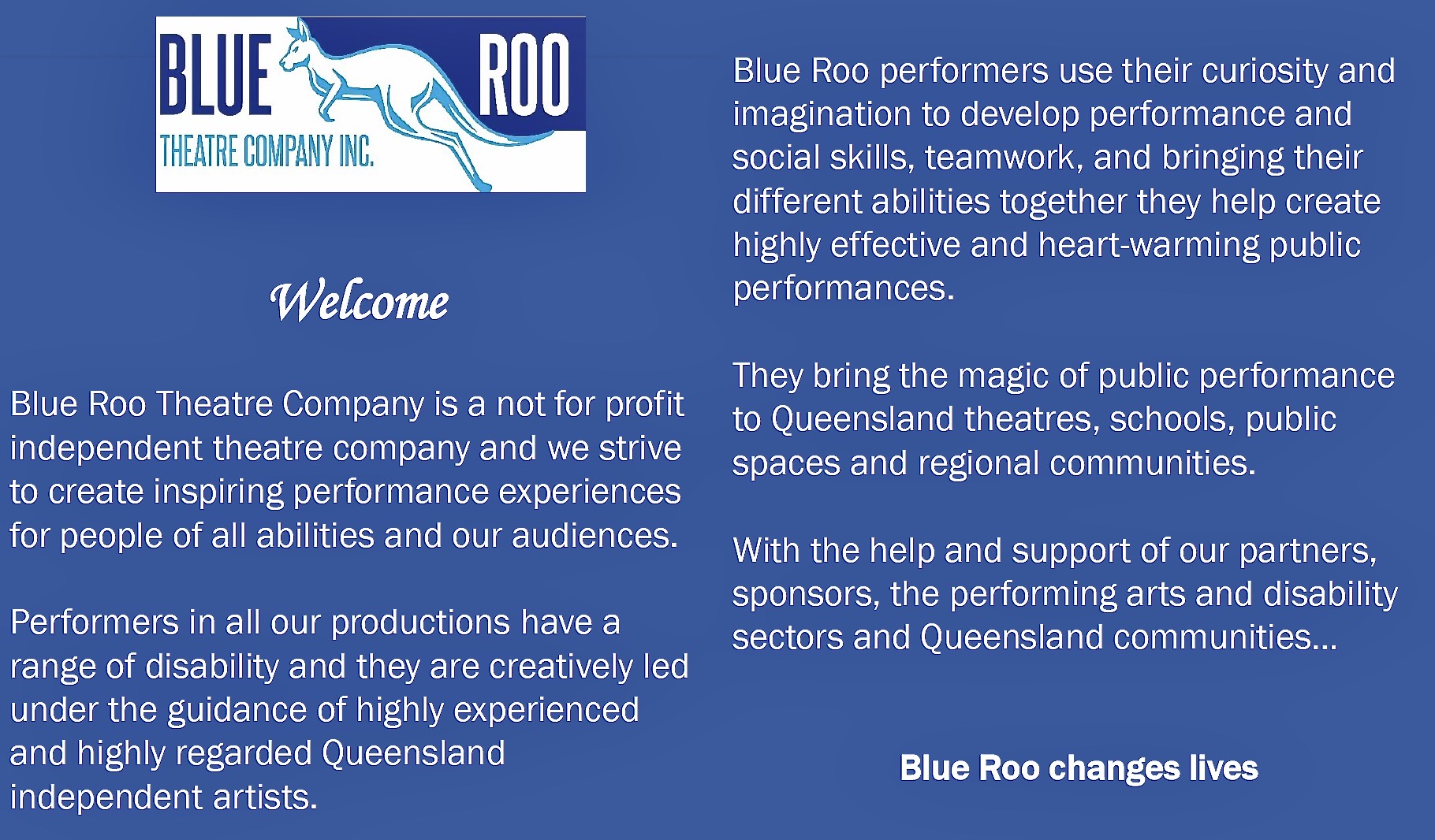 About Blue Roo Theatre Company